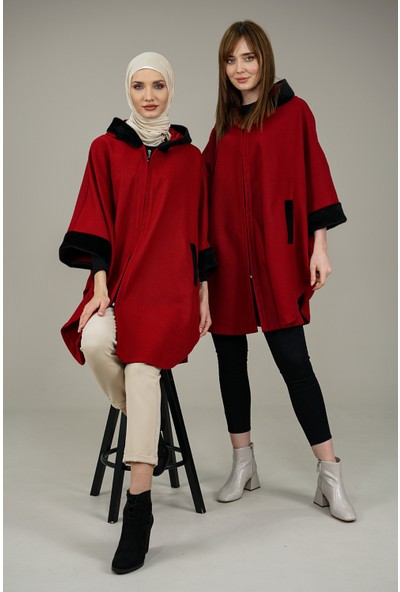 Markosin Kadın Fermuarlı Panço M2002 Markosin Kadın Fermuarlı Panço M2002