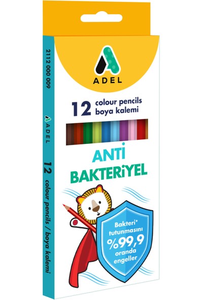 Adel Antibakteriyel Boya Kalemi 12'li