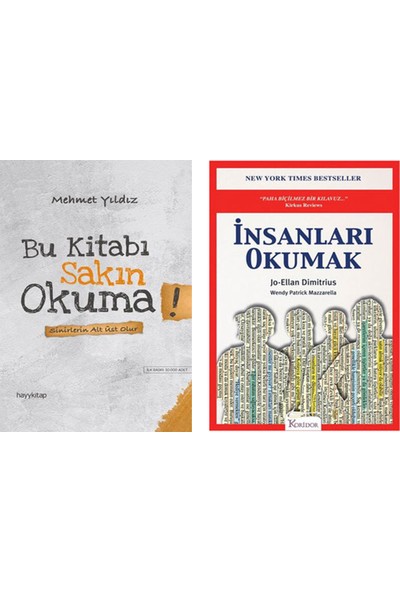 Bu Kitabı Sakın Okuma! - İnsanları Okumak 2 Kitap Set Bu Kitabı Sakın Okuma! - İnsanları Okumak 2 Kitap Set
