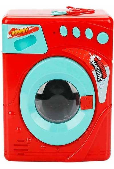 Hommy Çamaşır Makinesi Sesli ve Işıklı - Kırmızı