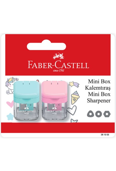 Faber-Castell Bls. Minibox Kalemtıraş Pastel 2'li