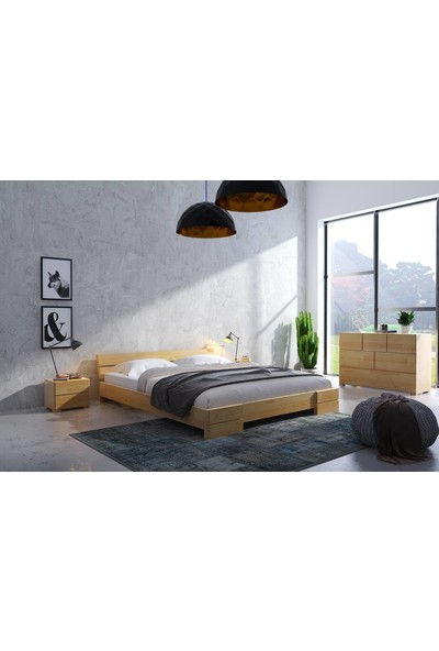 Fadymo Alabaş Ahşap Karyola-Doğal Fadymo Alabaş Ahşap Karyola-Doğal