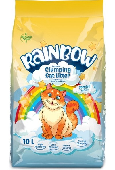 Yemci Petshop Rainbow Doğal Bentonit Kedi Kumu 10 Lt Yemci Petshop Rainbow Doğal Bentonit Kedi Kumu 10 Lt