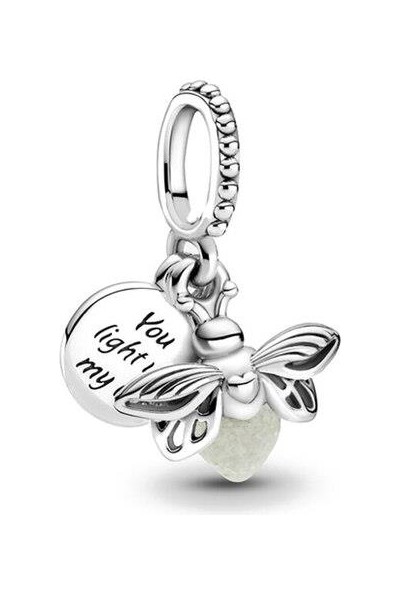 Mimozaavm 925 Ayar Gümüş Pandora Bileklikleri Için Karanlıkta Parlayan Ateşböceği Charm