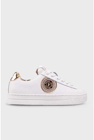 Couture Versacejeans Couture Logolu Bağcıklı Hakiki Deri Sneaker Ayakkabı Bayan Ayakkabı 71VA3SK6 ZP014 003 Couture Versacejeans Couture Logolu Bağcıklı Hakiki Deri Sneaker Ayakkabı Bayan Ayakkabı 71VA3SK6 ZP014 003