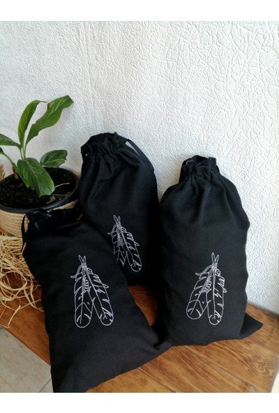 Atölye No 35 Feathr 3'lü Kese Seti Siyah Atölye No 35 Feathr 3'lü Kese Seti Siyah