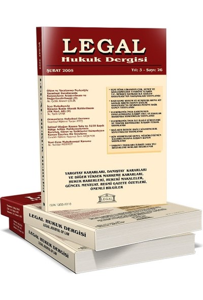 Legal Hukuk Dergisi 2005 Yılı 1 Takım 12 Sayı