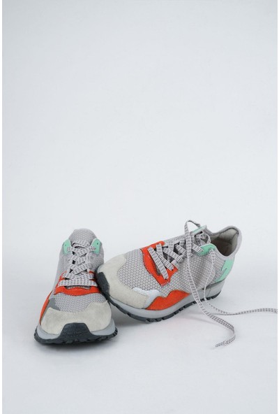 Gri Fileli Sneaker Turuncu Günlük Hafif Spor Ayakkabı - Rova Gri Fileli Sneaker Turuncu Günlük Hafif Spor Ayakkabı - Rova