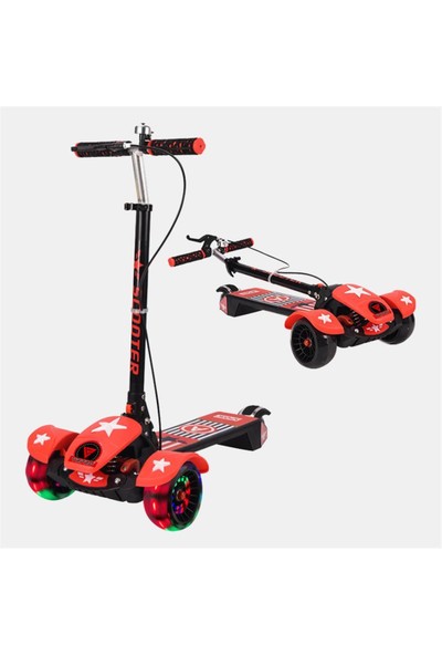 Vrpro Bluetoothlu Müzikli ve LED Işıklı El Frenli 50 kg Scooter Vrpro Bluetoothlu Müzikli ve LED Işıklı El Frenli 50 kg Scooter