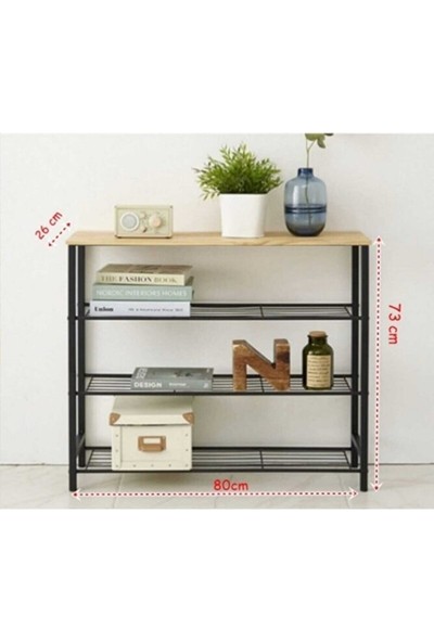 Magic Face Çok Amaçlı 4 Katlı Raflı Dolap