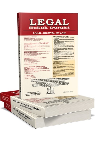 Legal Hukuk Dergisi 2021 Yılı 1 Takım 12 Sayı