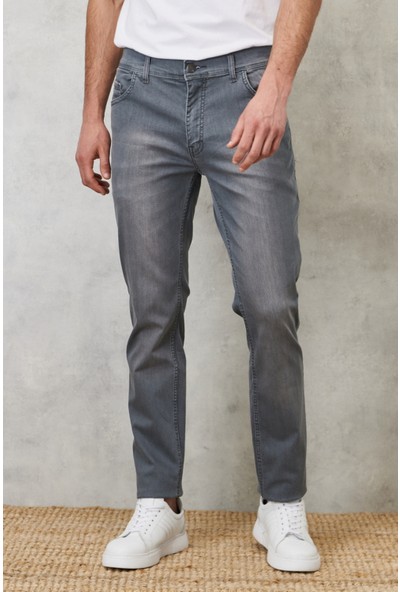 Ac&Co / Altınyıldız Classics Erkek Gri Ekstra Slim Fit Dar Kesim 5 Cepli Esnek Denim Jean Pantolon Ac&Co / Altınyıldız Classics Erkek Gri Ekstra Slim Fit Dar Kesim 5 Cepli Esnek Denim Jean Pantolon