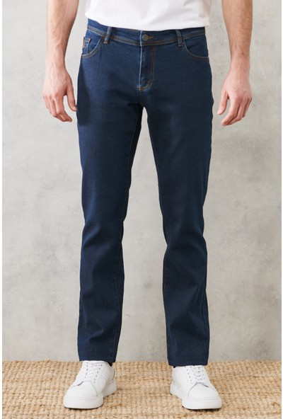 ALTINYILDIZ CLASSICS Erkek Lacivert Slim Fit Dar Kesim Düz Esnek Denim Jean Kot Pantolon ALTINYILDIZ CLASSICS Erkek Lacivert Slim Fit Dar Kesim Düz Esnek Denim Jean Kot Pantolon