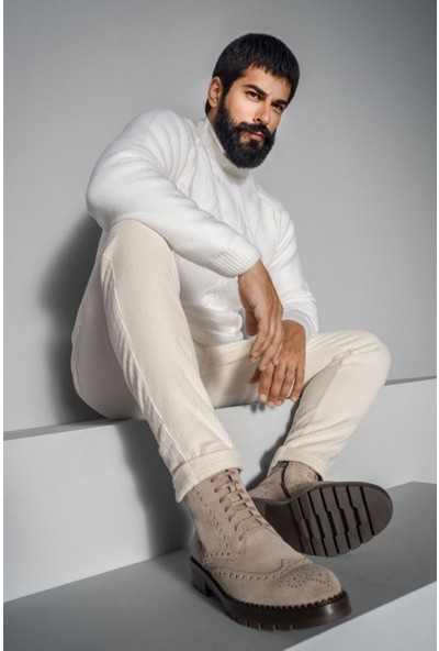 Altınyıldız Erkek Slim Fit Dar Kesim Yan Cep Kadife Pantolon