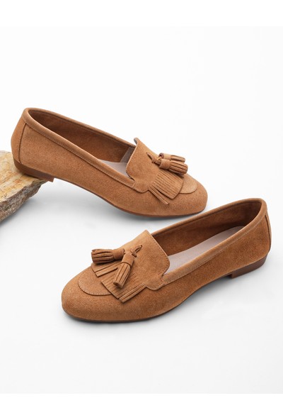 Marjin Kadın Loafer Deri Püsküllü Günlük Ayakkabı Makosen Deviz Marjin Kadın Loafer Deri Püsküllü Günlük Ayakkabı Makosen Deviz