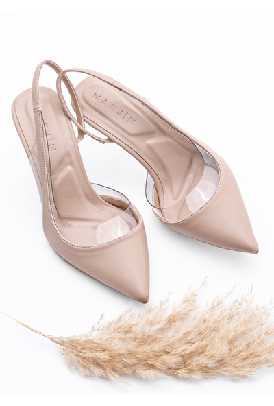Marjin Kadın Stiletto Sivri Burun Şeffaf Detaylı Arkası Açık Ince Ökçe Topuklu Ayakkabı Otiyaz Marjin Kadın Stiletto Sivri Burun Şeffaf Detaylı Arkası Açık Ince Ökçe Topuklu Ayakkabı Otiyaz