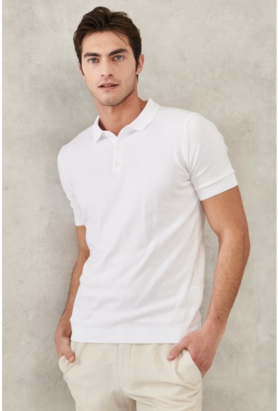 Altınyıldız Classıcs Erkek Beyaz Standart Fit %100 Pamuk Polo Yaka Triko Tişört Altınyıldız Classıcs Erkek Beyaz Standart Fit %100 Pamuk Polo Yaka Triko Tişört