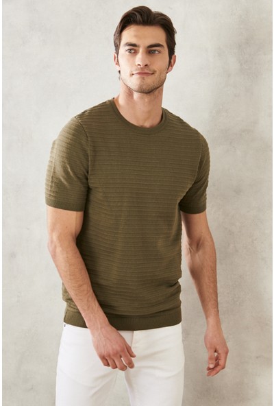 ALTINYILDIZ CLASSICS Erkek Haki 360 Derece Her Yöne Esneyen Slim Fit %100 Pamuk Triko Tişört ALTINYILDIZ CLASSICS Erkek Haki 360 Derece Her Yöne Esneyen Slim Fit %100 Pamuk Triko Tişört