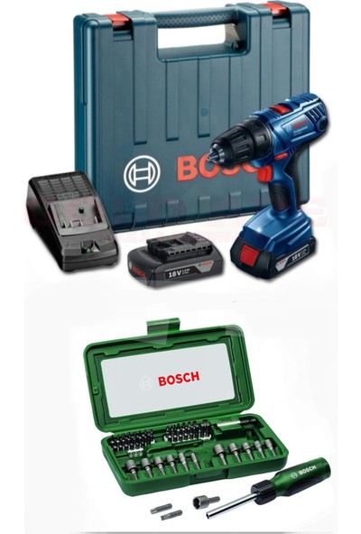 Bosch Gsr 180'li 1,5 Ah 46 Parça Uç Seti Bosch Gsr 180'li 1,5 Ah 46 Parça Uç Seti