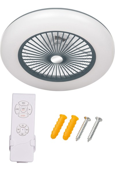 Kkmoon Tavan Vantilatörü LED Işıklı Ayarlanabilir Rüzgar Hızı (Yurt Dışından)