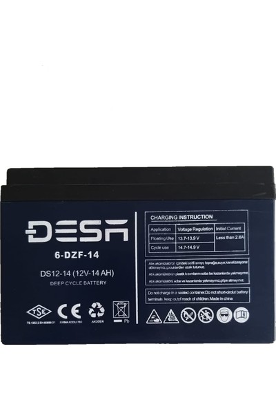 Desa 12V 14AH Deep Cycle Akü Desa 12V 14AH Deep Cycle Akü