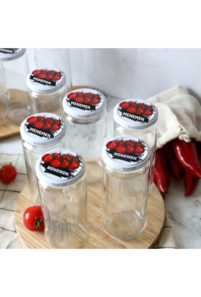 Sarkap 12'li 500 cc Kapaklı Cam Kavanoz -Menemen Model