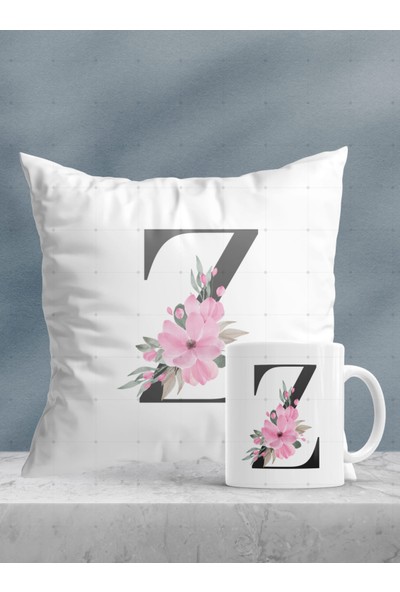 Tropikal Z Baskılı Yastık Kupa Set Tropikal Z Baskılı Yastık Kupa Set