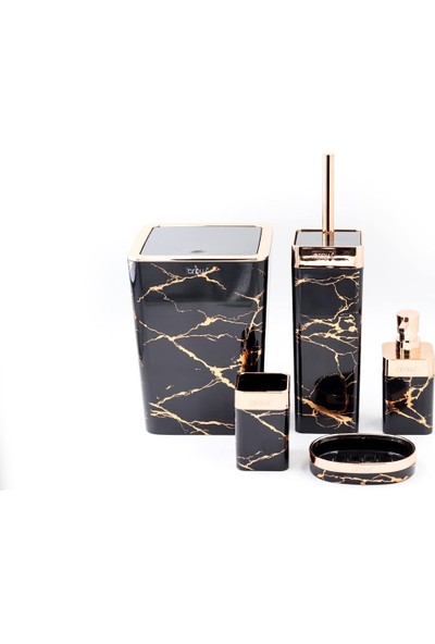 Arow Akrilik Mermer Desen 5 Parça Banyo Seti Arow Akrilik Mermer Desen 5 Parça Banyo Seti