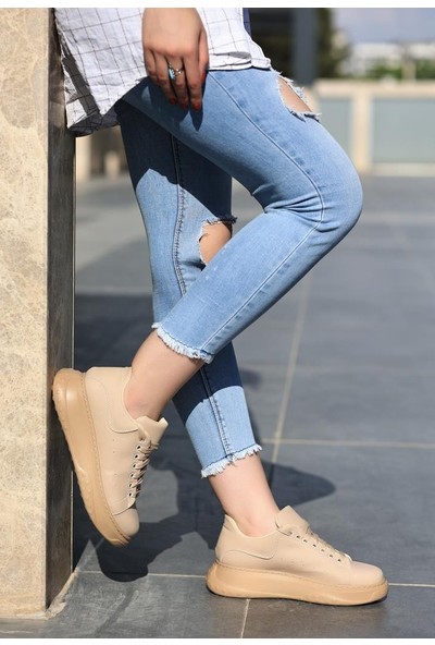 Ento Nude Cilt Bağcıklı Spor Ayakkabı Ento Nude Cilt Bağcıklı Spor Ayakkabı