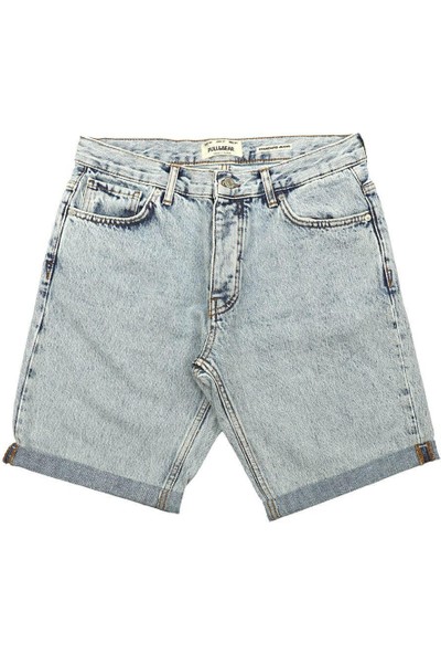 Bear Original Kot Şort Standart Erkek Buz Mavi