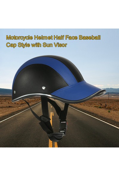 Güneşlik ile Motosiklet Kaskı Yarım Yüz Beyzbol Şapkası