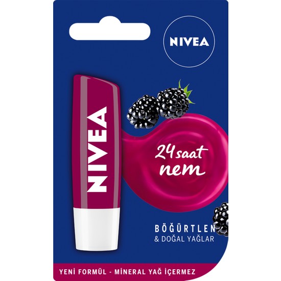 NİVEA LIP BALM RUJ & BÖĞÜRTLEN AROMALI DUDAK KORUYUCU 4,8GR Fiyatı