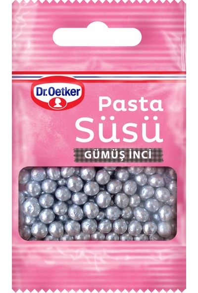 Dr. Oetker Dekor Gümüş İnciler 10 gr Dr. Oetker Dekor Gümüş İnciler 10 gr