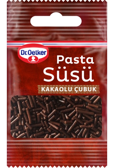 Dr. Oetker Dekor Pasta Süsü Kakaolu Çubuk 10 gr Dr. Oetker Dekor Pasta Süsü Kakaolu Çubuk 10 gr