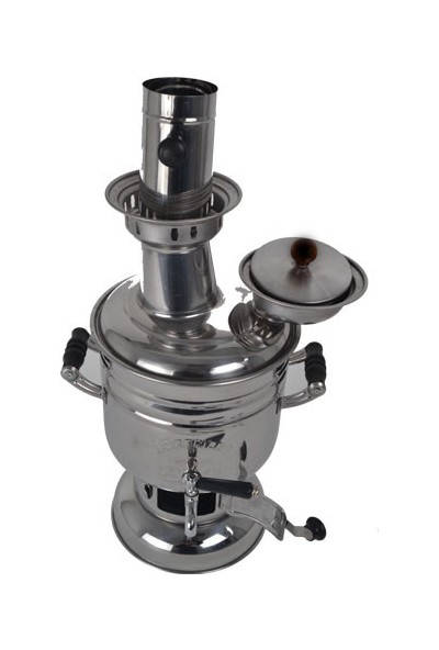 Mangal Sepetim 4,5 Litre Krom Kömürlü Semaver Mangal Sepetim 4,5 Litre Krom Kömürlü Semaver