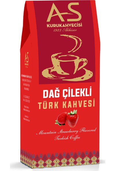 As Kurukahvecisi Dağ Çilekli Türk Kahvesi 100 gr As Kurukahvecisi Dağ Çilekli Türk Kahvesi 100 gr