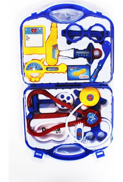 Mega Oyuncak Doktor Çantası Mavi Kutuda 14 Parça