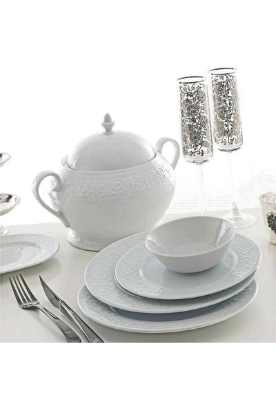 Kütahya Porselen Açelya 24 Parça Yemek Takımı