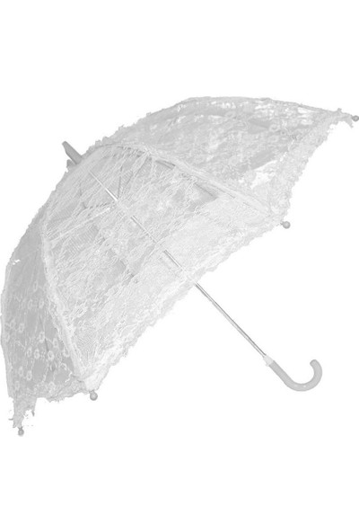 Elite Dantel Gelin Şemsiyesi Dantelli Şemsiye Krem ( 78 cm * 75 cm ) Elite Dantel Gelin Şemsiyesi Dantelli Şemsiye Krem ( 78 cm * 75 cm )