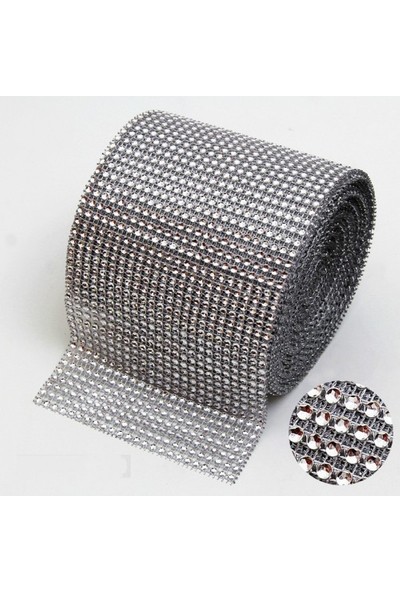 Elite Şerit 1 Metre Taş Görünümlü Plastik Şerit Gümüş ( En 12 cm = 24 Sıra Taş)
