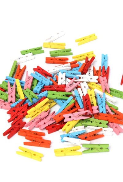 Elite Mandal 50 Adet Renkli Ahşap Mini Mandal Süsleme Malzemesi ( 2,5 cm) Elite Mandal 50 Adet Renkli Ahşap Mini Mandal Süsleme Malzemesi ( 2,5 cm)