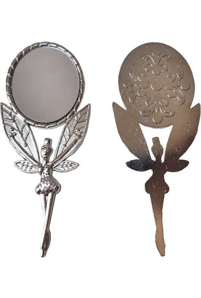 Elite Ayna 6 Adet Melekli Metal El Aynası Gelin Hediyelik Gümüş (4,5*10,5cm) Elite Ayna 6 Adet Melekli Metal El Aynası Gelin Hediyelik Gümüş (4,5*10,5cm)