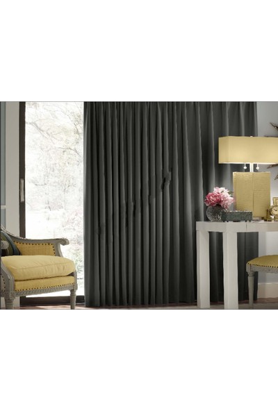 Taç Blackout Karartma Perde - Gri 125x270 cm