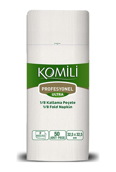 Komili Ultra Profesyonel 1/8 Katlama Peçete 50 Li 32,5 X 32,5 cm