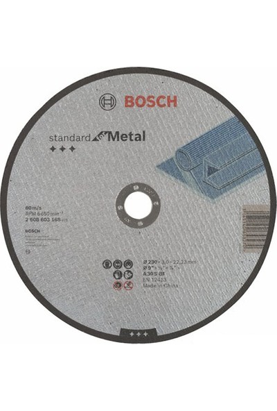 Bosch - Standard Seri Metal İçin Düz Kesme Diski (Taş) - A 30 S Bf, 230 Mm, 22,23 Mm, 3,0 Mm Bosch - Standard Seri Metal İçin Düz Kesme Diski (Taş) - A 30 S Bf, 230 Mm, 22,23 Mm, 3,0 Mm