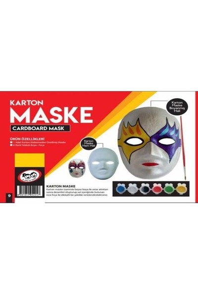 Kumtoys Karton Maske Kutulu