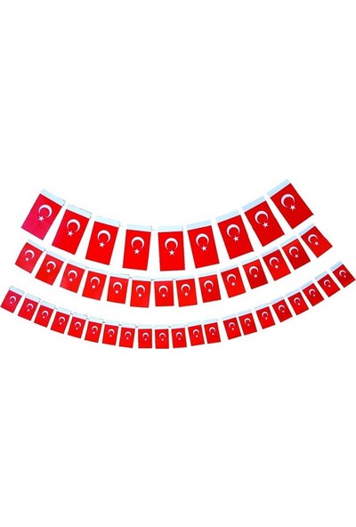 hobi24 İpli Bayrak Orta Boy 13Cm (41'Li)