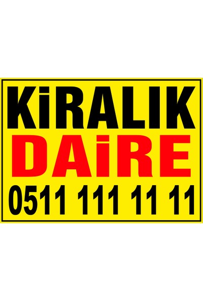 Renkli Reklam Kiralık Daire Branda Afişi Renkli Reklam Kiralık Daire Branda Afişi