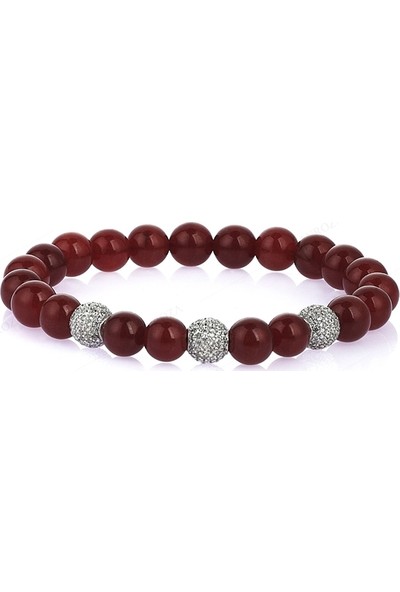 Sanroza S01 Granat Taş Unisex Gümüş Bileklik Sanroza S01 Granat Taş Unisex Gümüş Bileklik