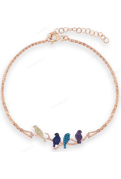 Sanroza Kuşlar Gümüş Bileklik